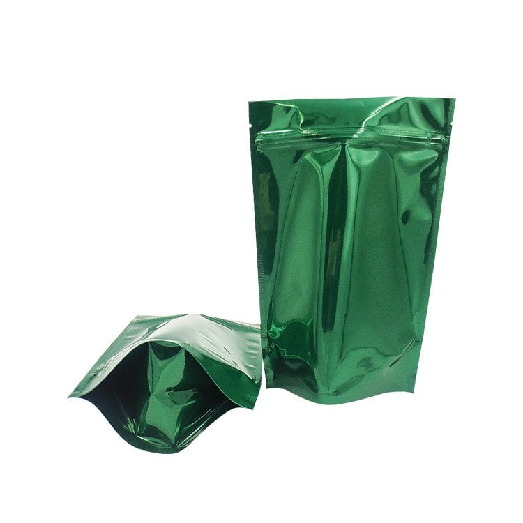 Green custom printed food packaging biodegradable compost bag stand up ...